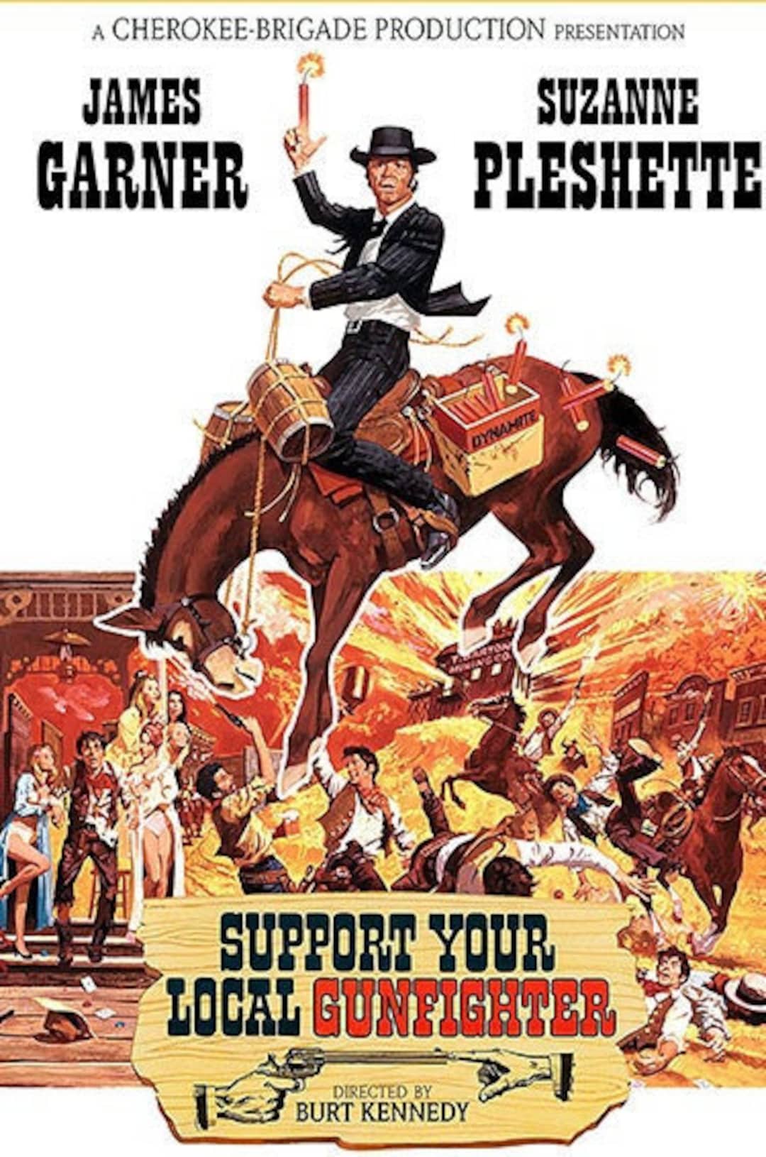Support Your Local Gunfighter James Garner Movie Poster Framing Print ...