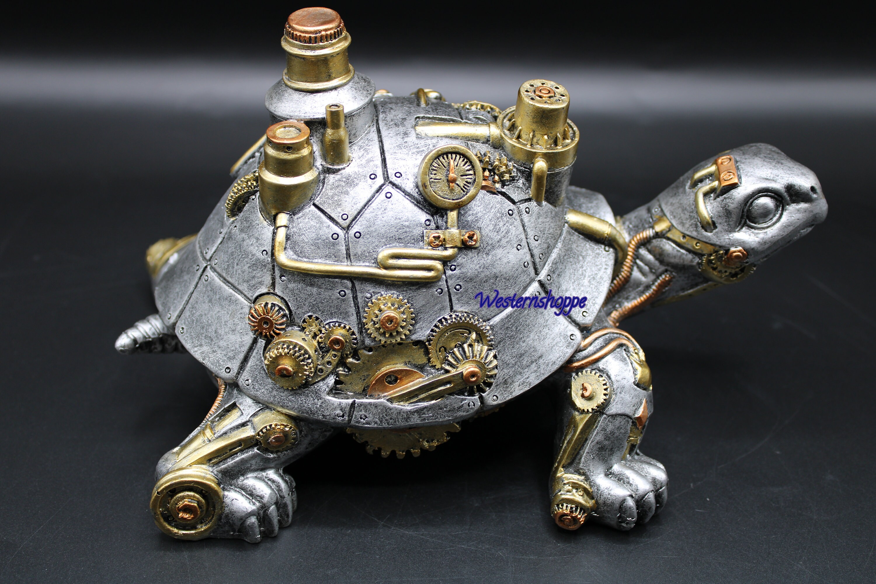 Steampunk Turtle Mechanical Gears Hand Painted New | Etsy