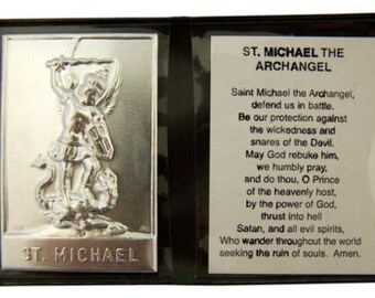 St Michael Archangel Silver Wall Plaque - Etsy