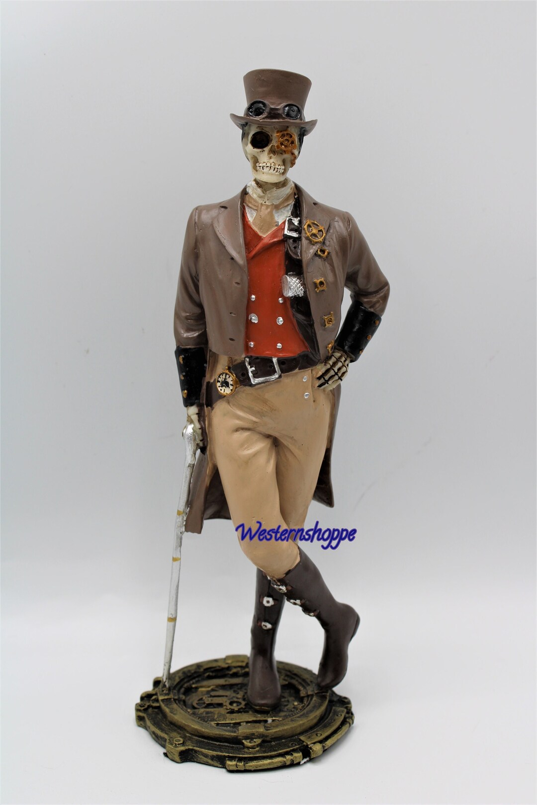 Skeleton Gentleman Statue Hand Painted Skulls Gothic Decor New - Etsy ...