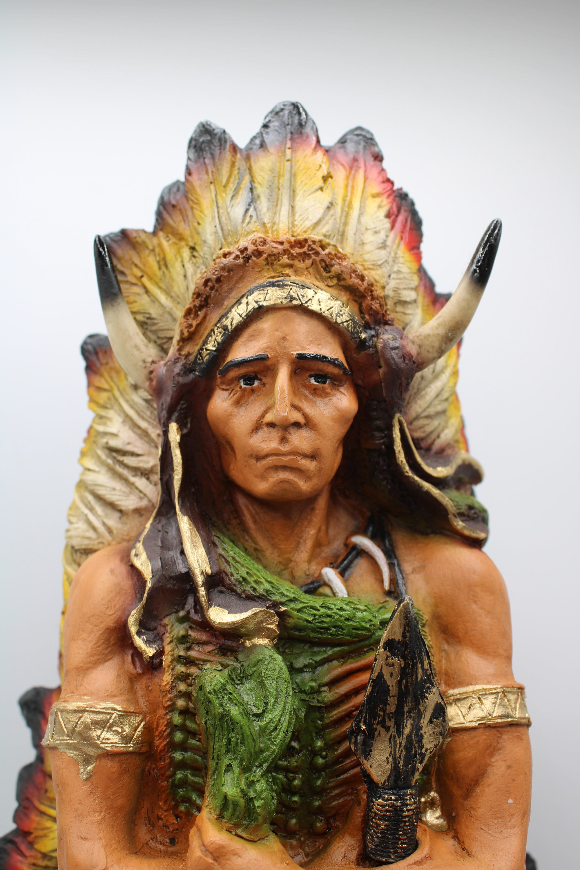 Native American Indian War Chief Hand-painted 20 in Tall - Etsy