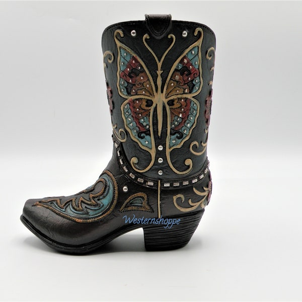 Cowboy Boot Vase - Etsy