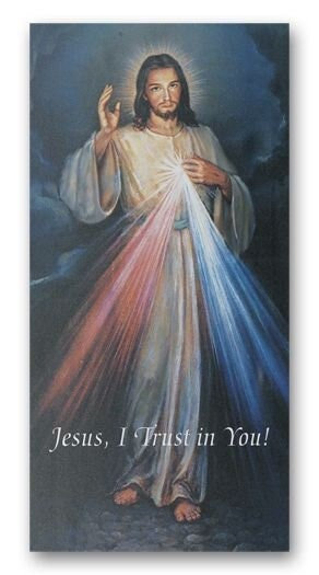 Jesus Divine Mercy Canvas Print 19 X 39 Large Religious Wall Decor - Etsy
