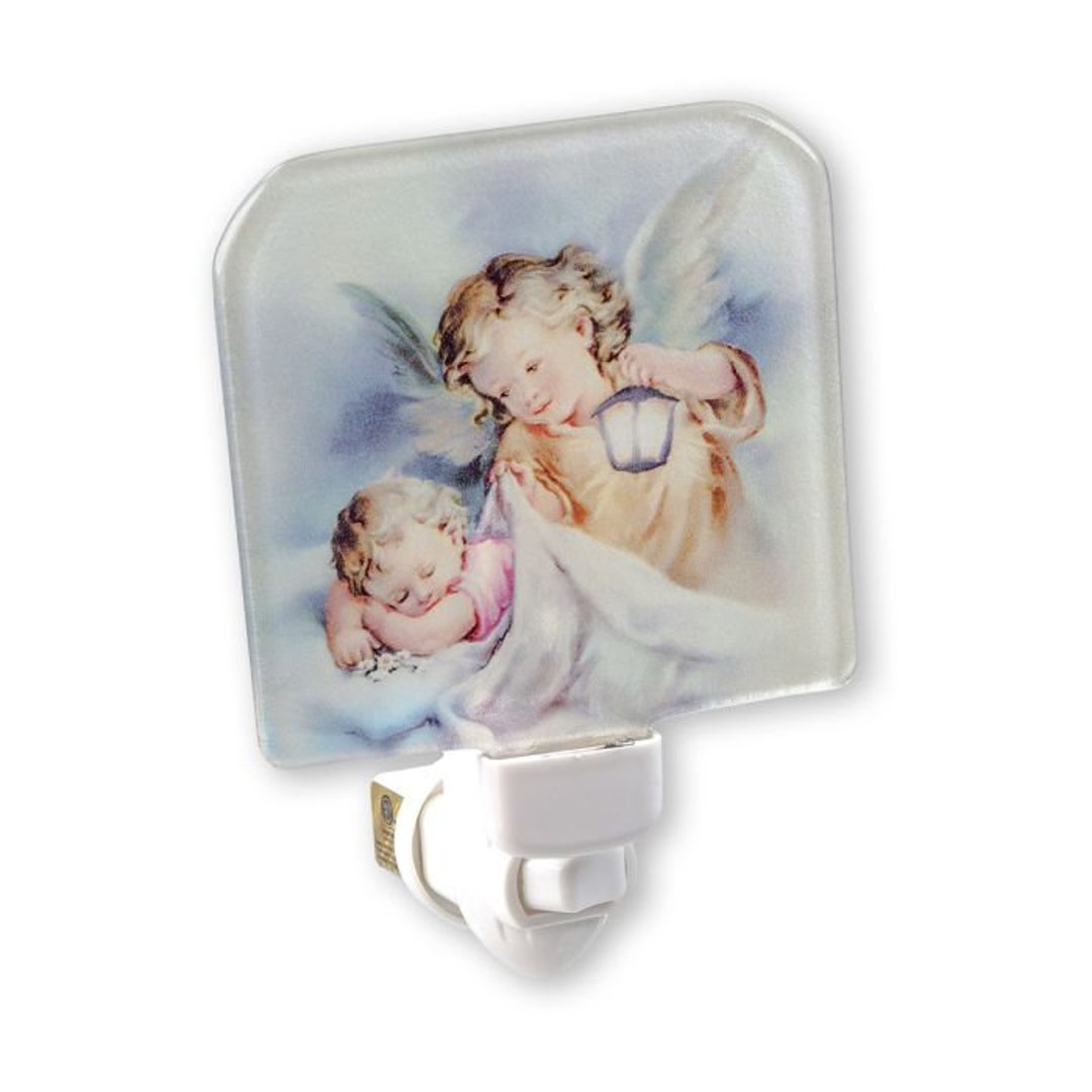 Childs Guardian Angel With Lantern Night Light Child Protection Gift - Etsy
