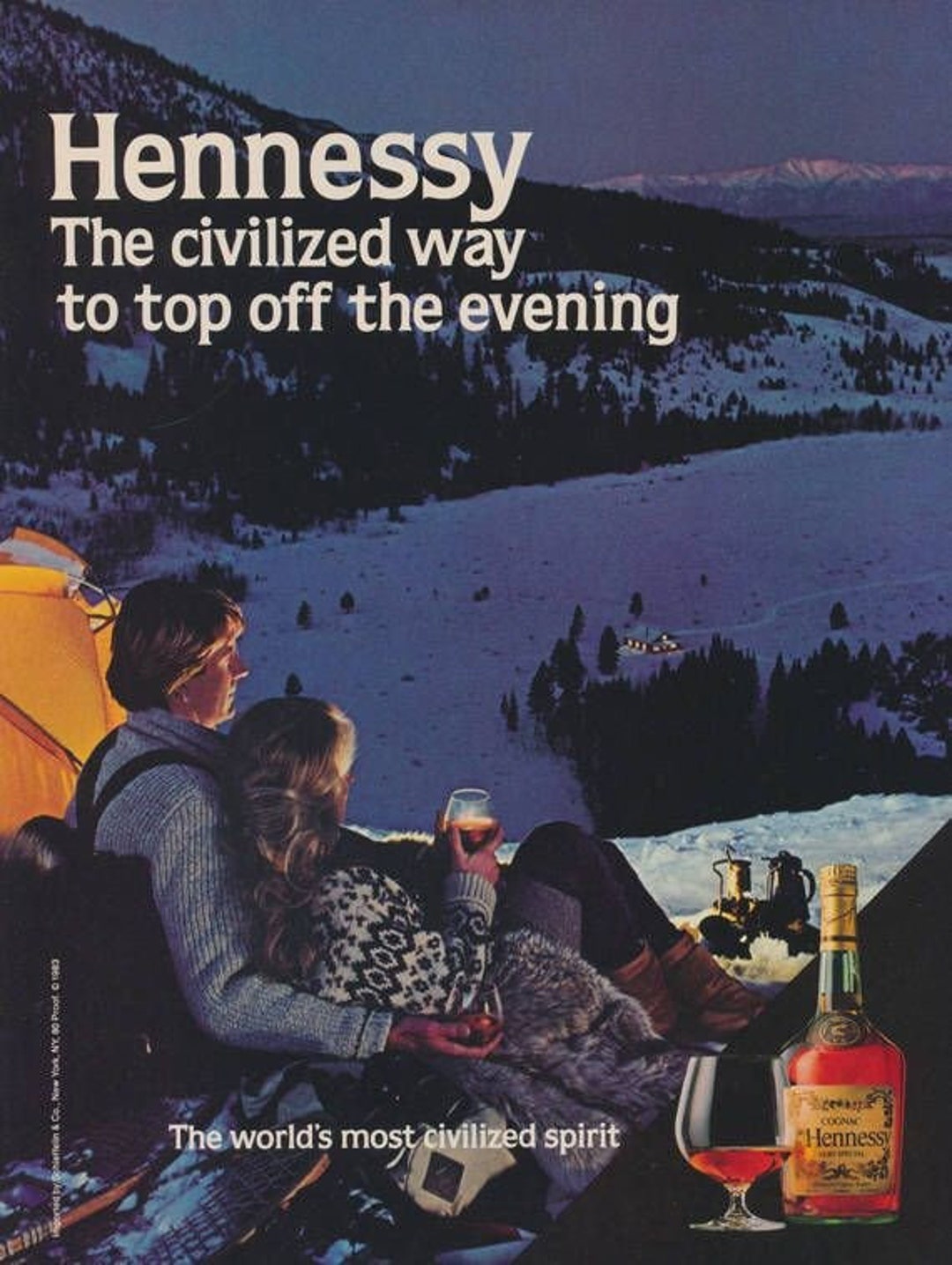 Vintage Hennessy Cognac Reproduction Framing Print Vintage Advertising ...