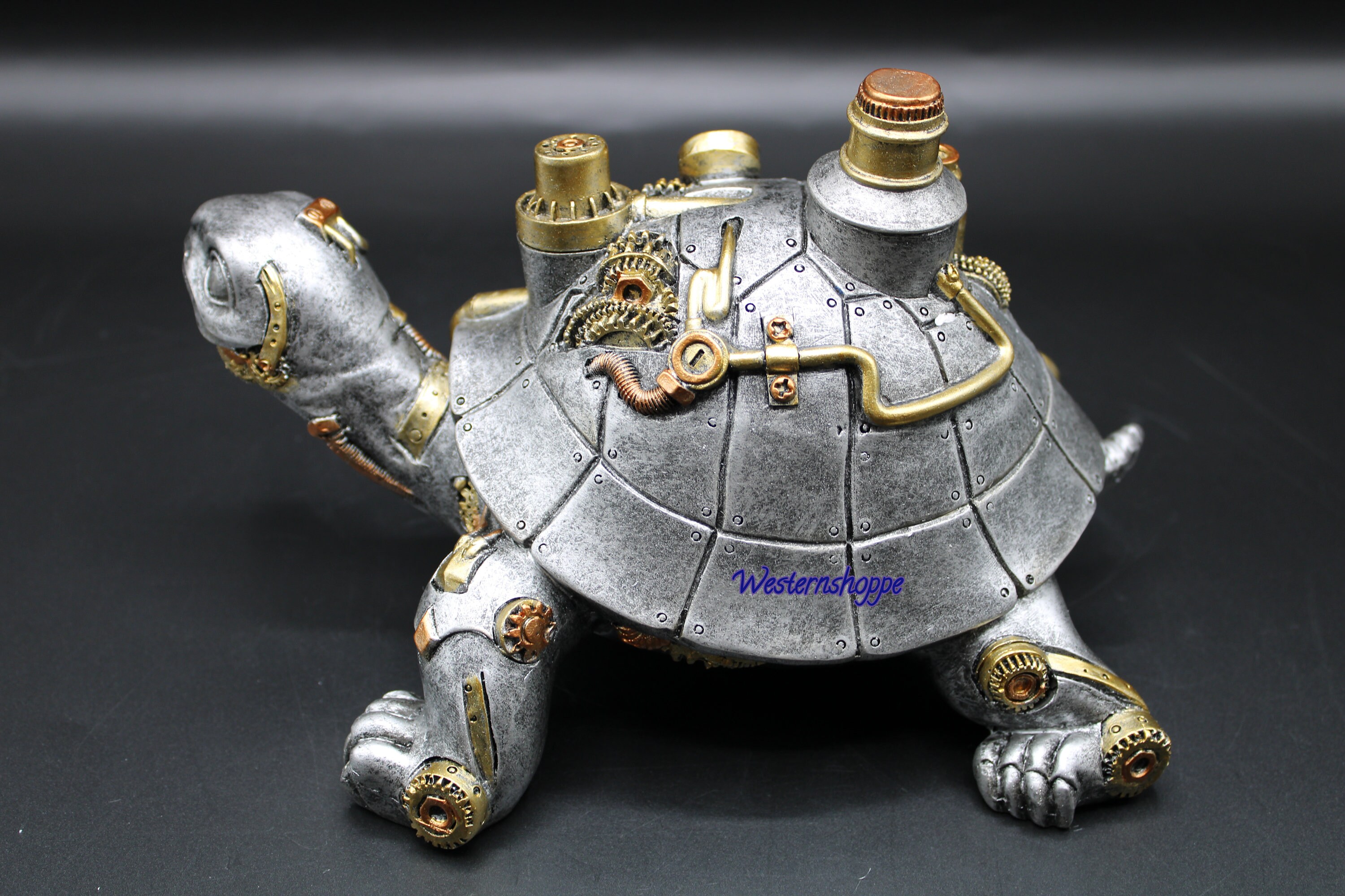 Steampunk Turtle Mechanical Gears Hand Painted New | Etsy