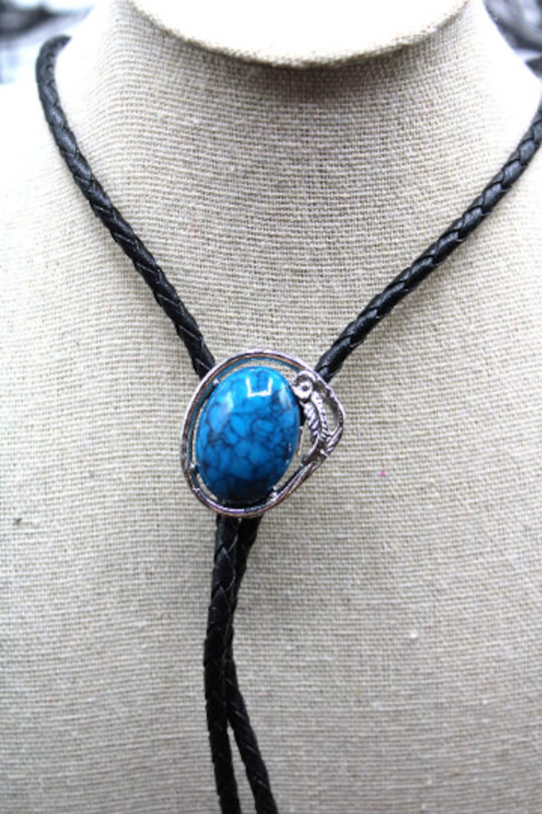 Western Turquoise Stone Bolo Tie Western Ties Rodeo Cowboy Cowgirl - Etsy