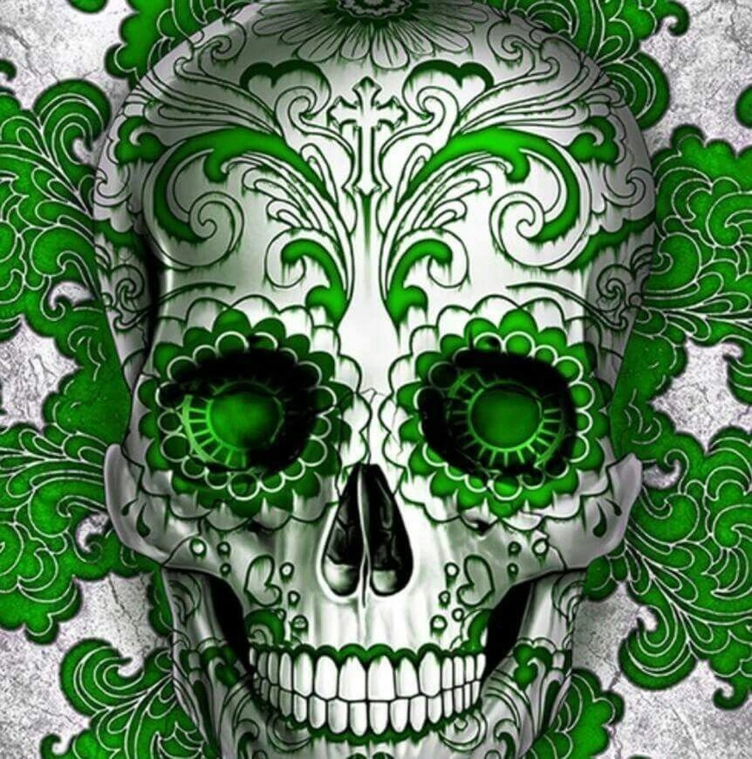 Skulls Skeletons Celtic Green Poster Print Gothic Horror Wall Decor - Etsy