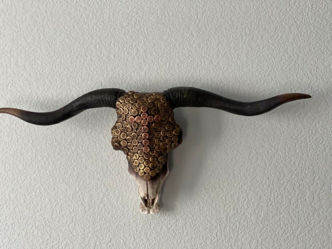 Bullskull Cowskull Bullet and Cross Design Longhorn Ranch - Etsy