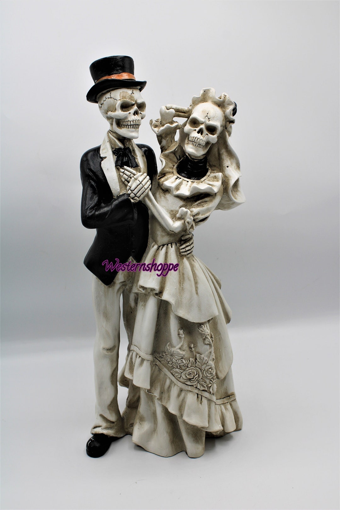 Skeleton Wedding Couple Statue Day of the Dead Gothic Decor - Etsy