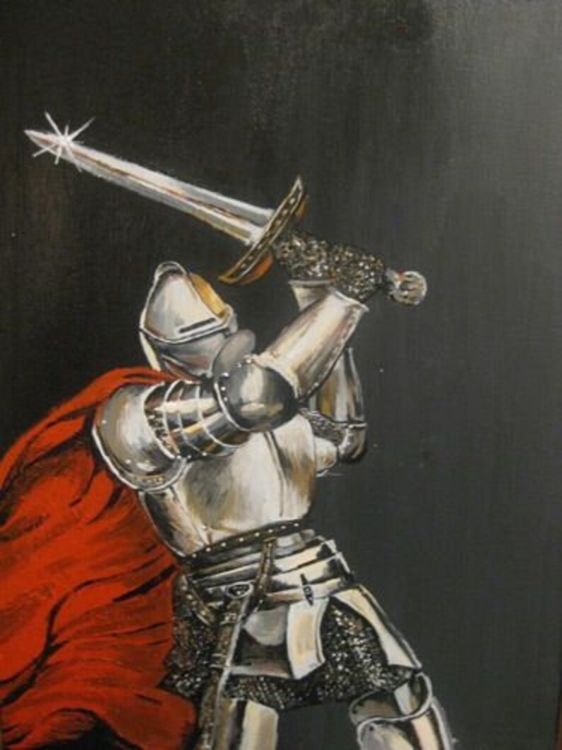 Medieval Knight Poster Framing Print Fantasy Wall Decor - Etsy