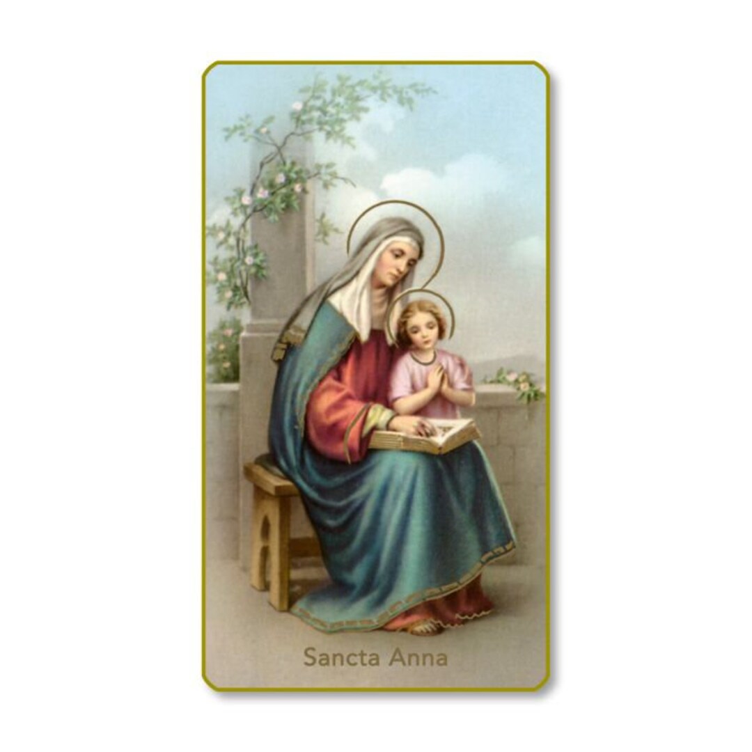 Saint Anne Holy Cards Pack of 100 Catholic Gifts - Etsy