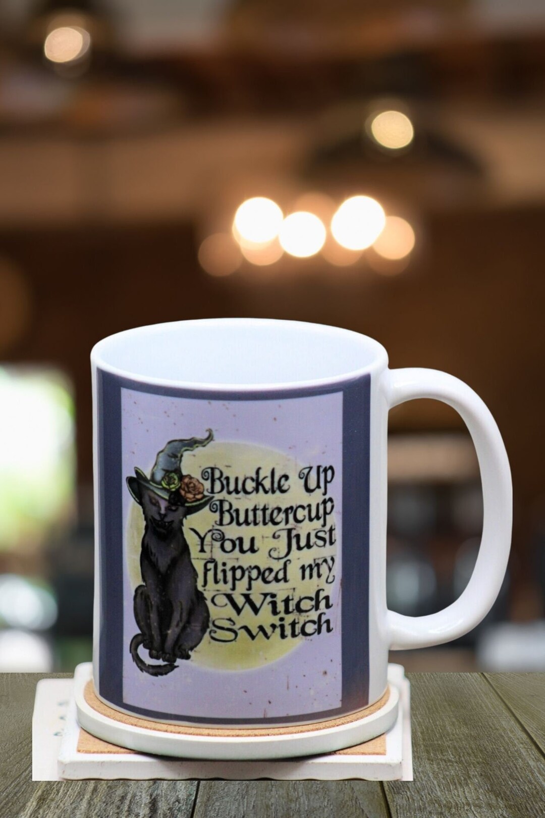 Funny Black Cat Coffee Mug Buckle up Buttercup Birthday Gifts - Etsy