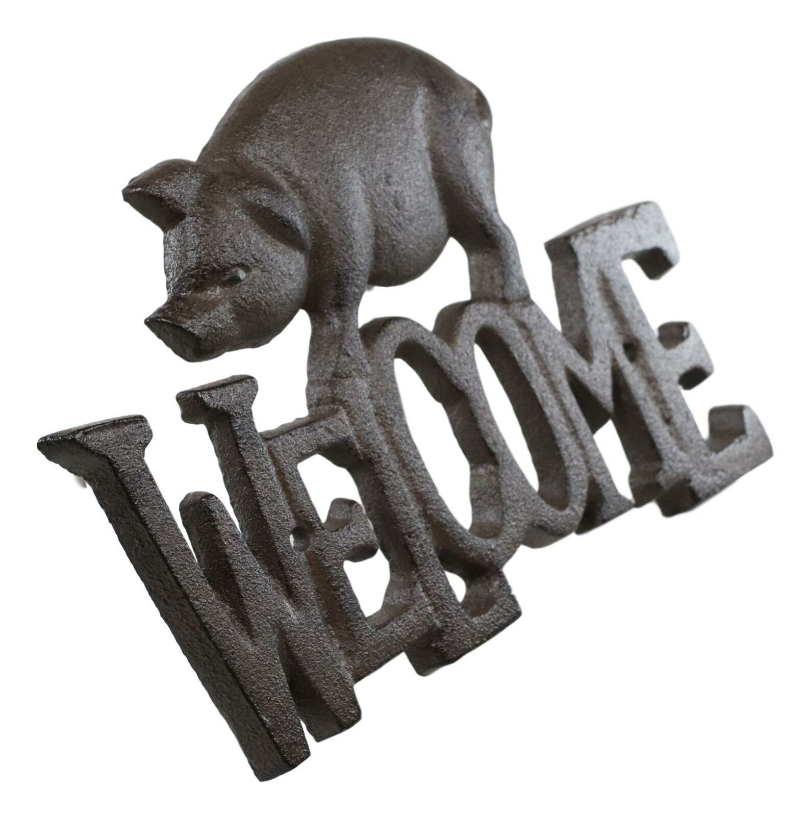 Pig Cast Iron Welcome Sign Rustic Country Farm Pig Welcome - Etsy