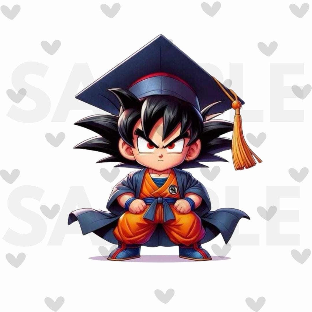 Goku Graduation , Goku Clipart, Cute Goku , Graduation Png , Goku Png ...