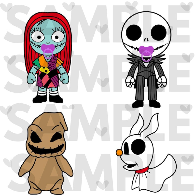 Nightmare Before Christmas, Baby Sally, Baby Boogie, Baby Jack, Zero ...