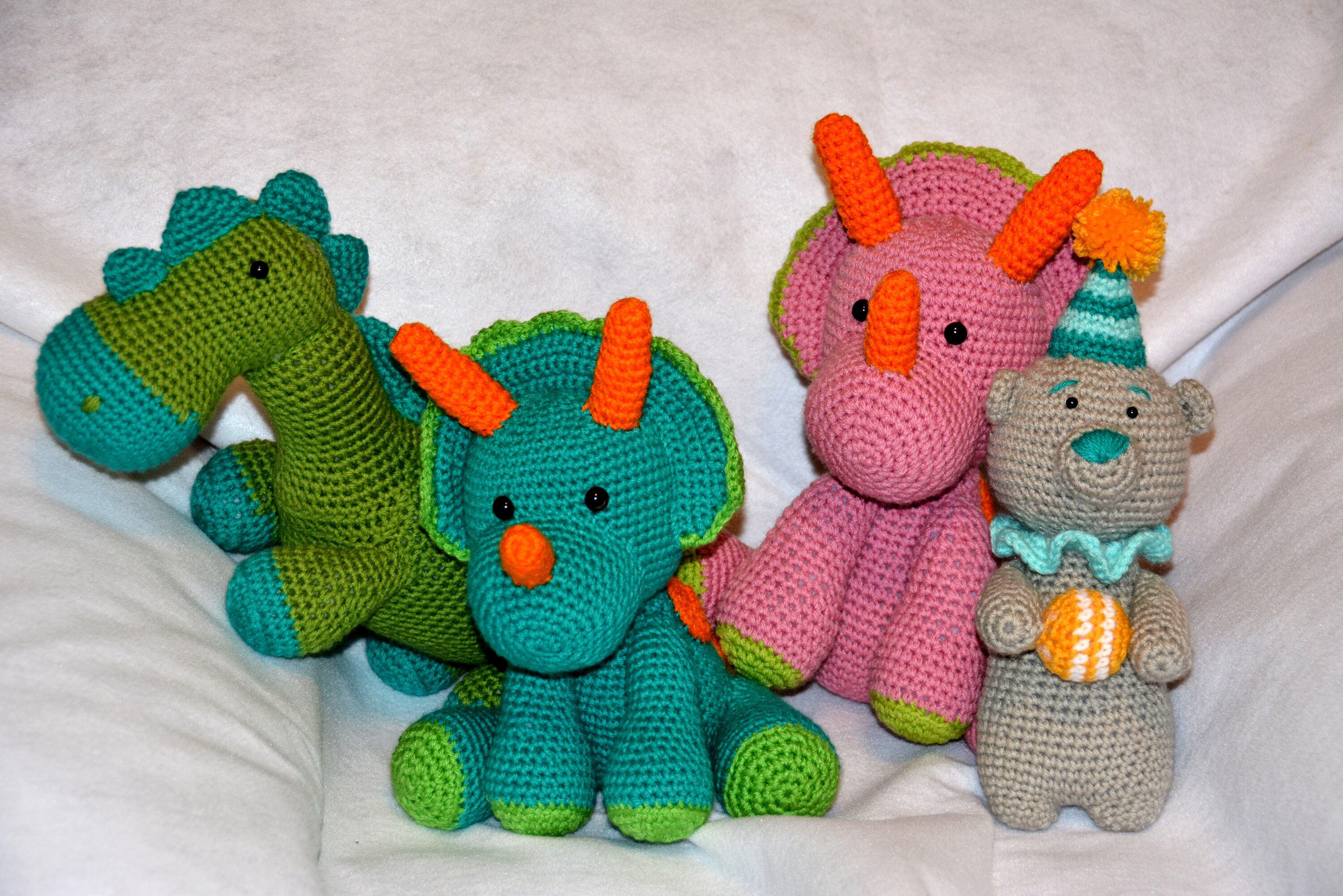 Crocheted Dinosaurs Stuffies Stuffed Animals Baby and | Etsy