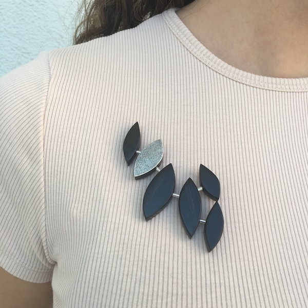 Wooden Brooch - Etsy