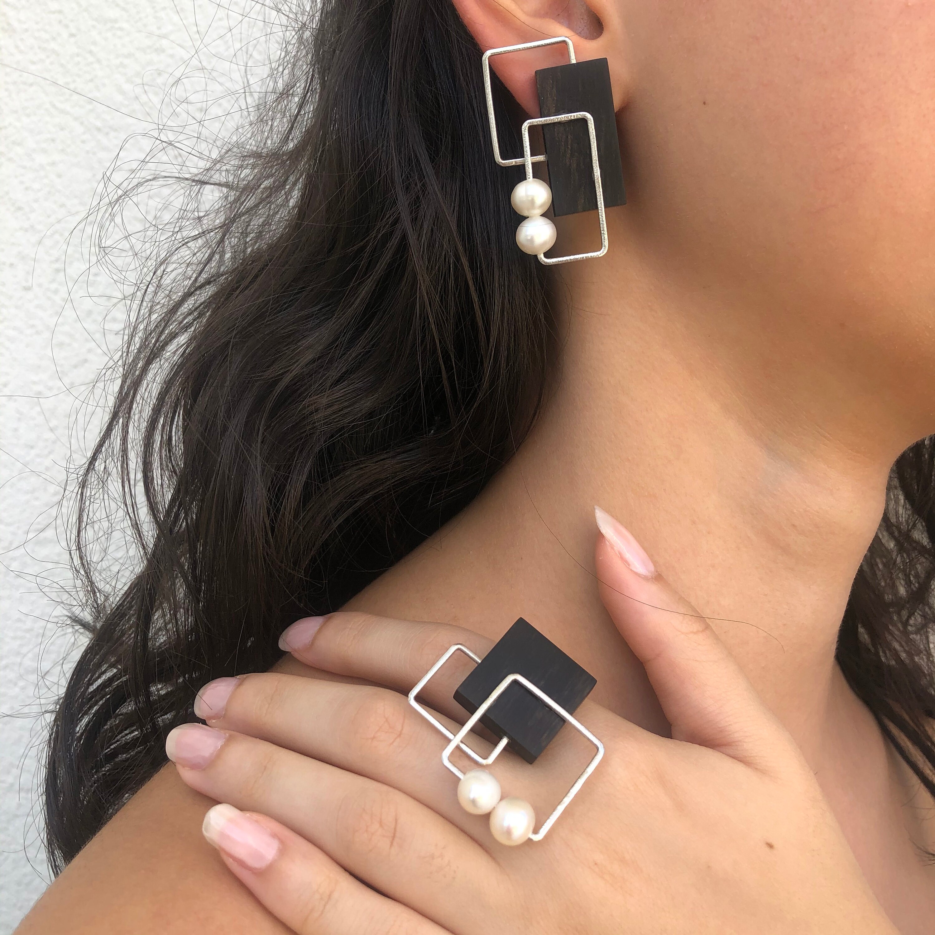 Modern Jewelry Set, Contemporary Pearl Jewelry, Accessory for Women ...