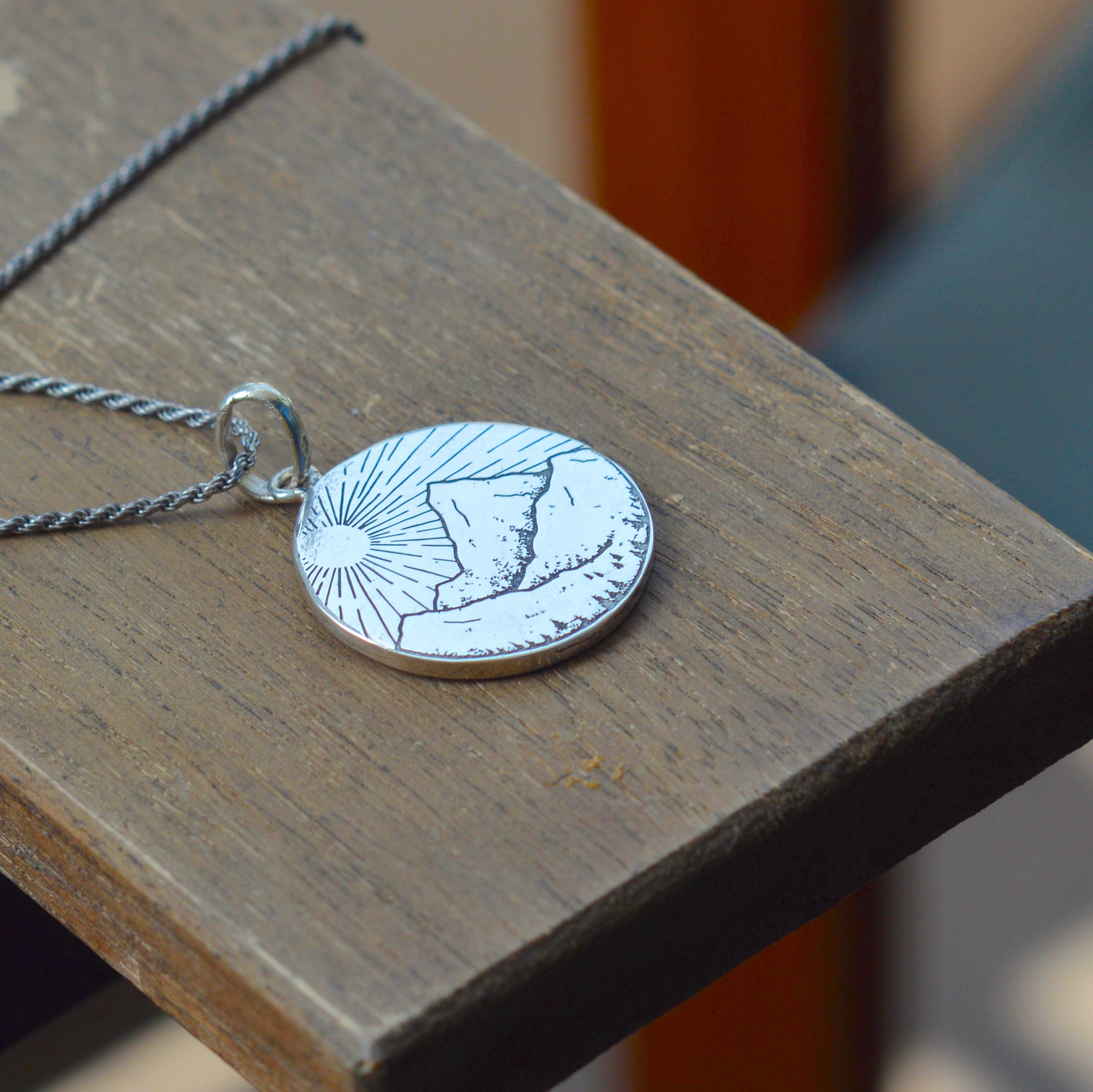 Cool Men's Jewellery Serenity Pendant With Chain - Etsy UK