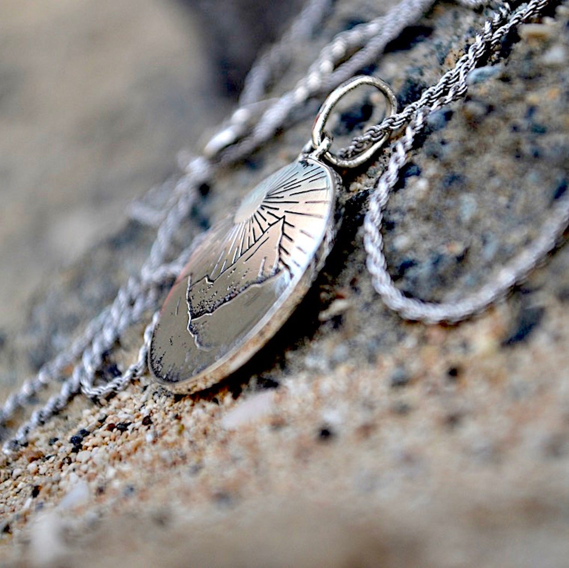 Cool Men's Jewellery Serenity Pendant With Chain - Etsy UK