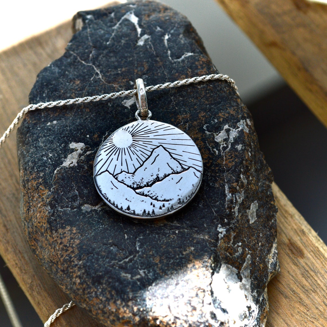 Cool Men's Jewellery Serenity Pendant With Chain - Etsy UK