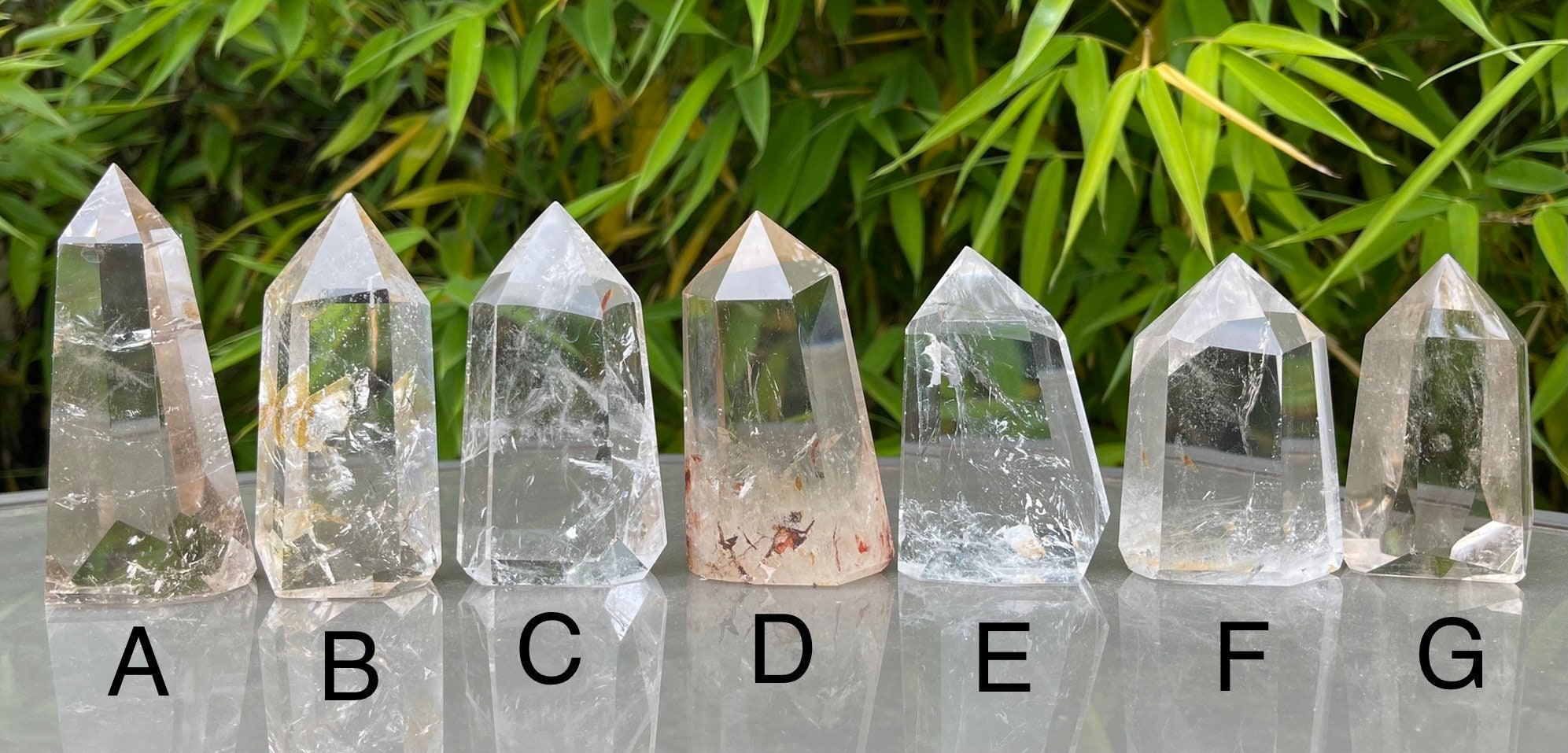 Quartz points Clear Quartz points Quartz towers with iron | Etsy