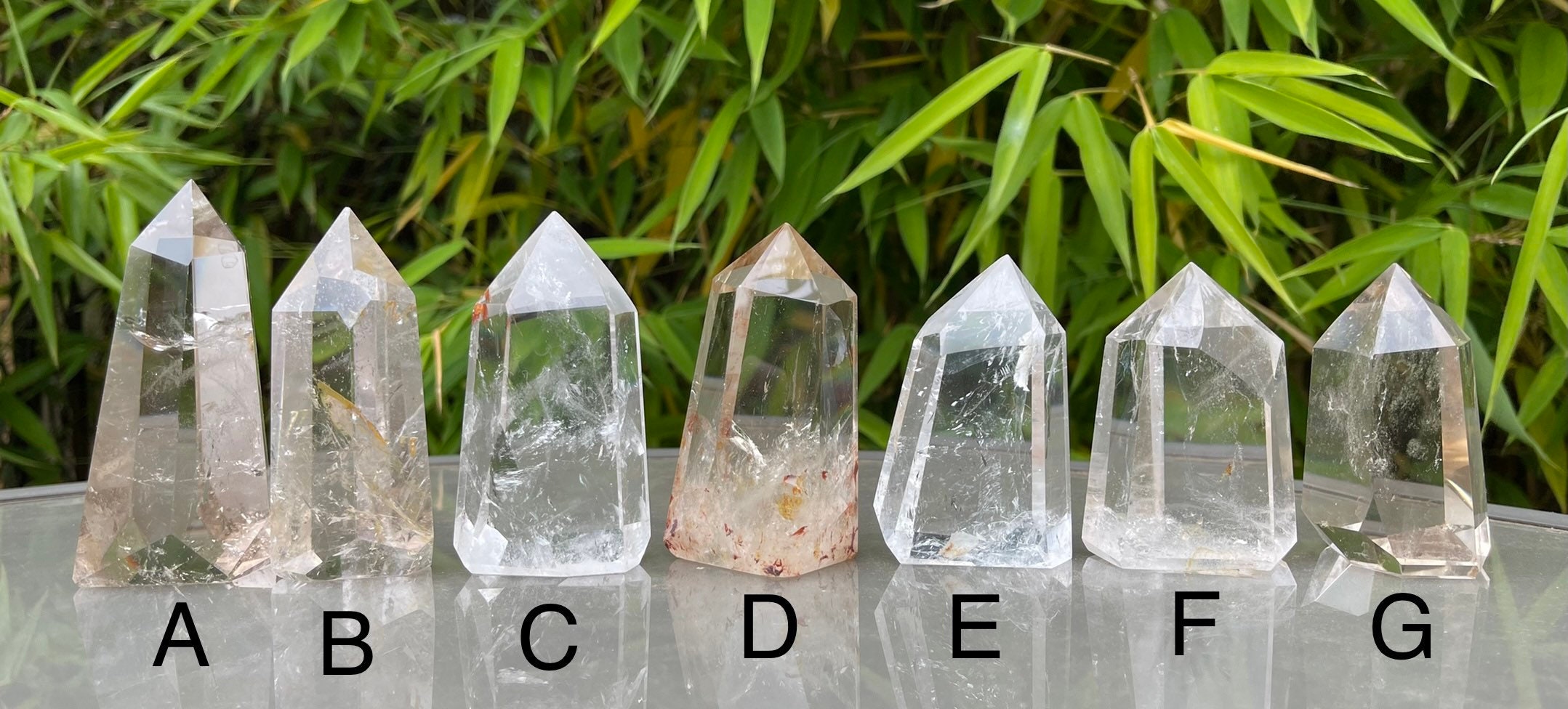 Quartz points Clear Quartz points Quartz towers with iron | Etsy