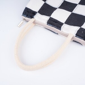 Handmade Flannel Checkerboard Lunch Tote Bag,insulated Lunch Box Bag ...