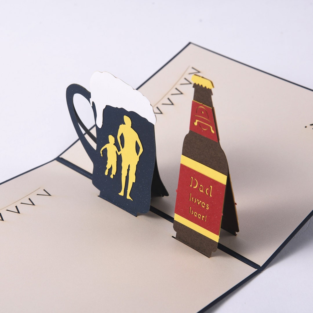 3D Pop up Greeting Card for Dad,super Dad,best Dad,funny Card,beach ...