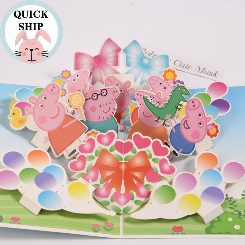 Peppa Pig Card - Etsy