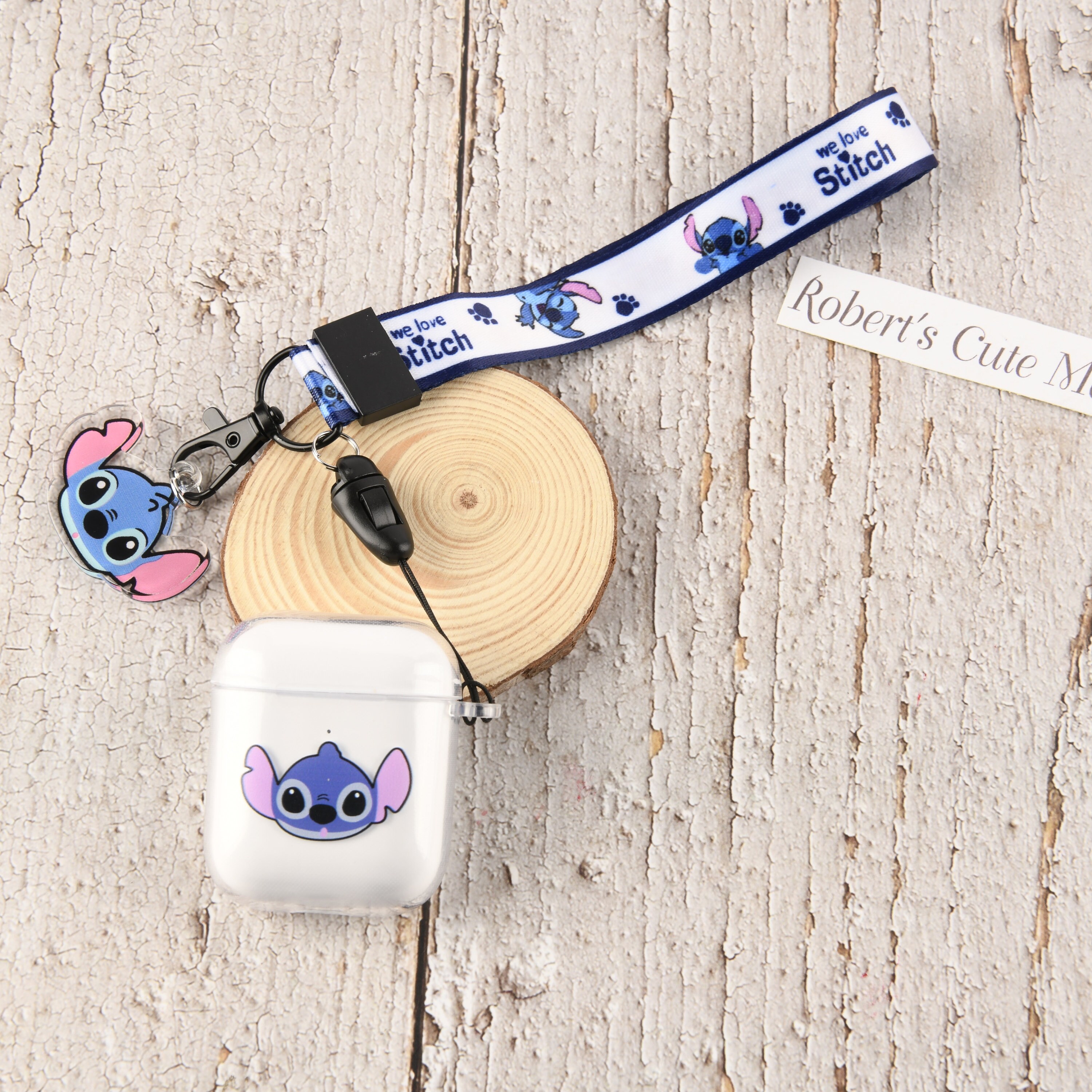Stitch Airpods Case Transparent Airpods 1/2 Case Airpods - Etsy UK