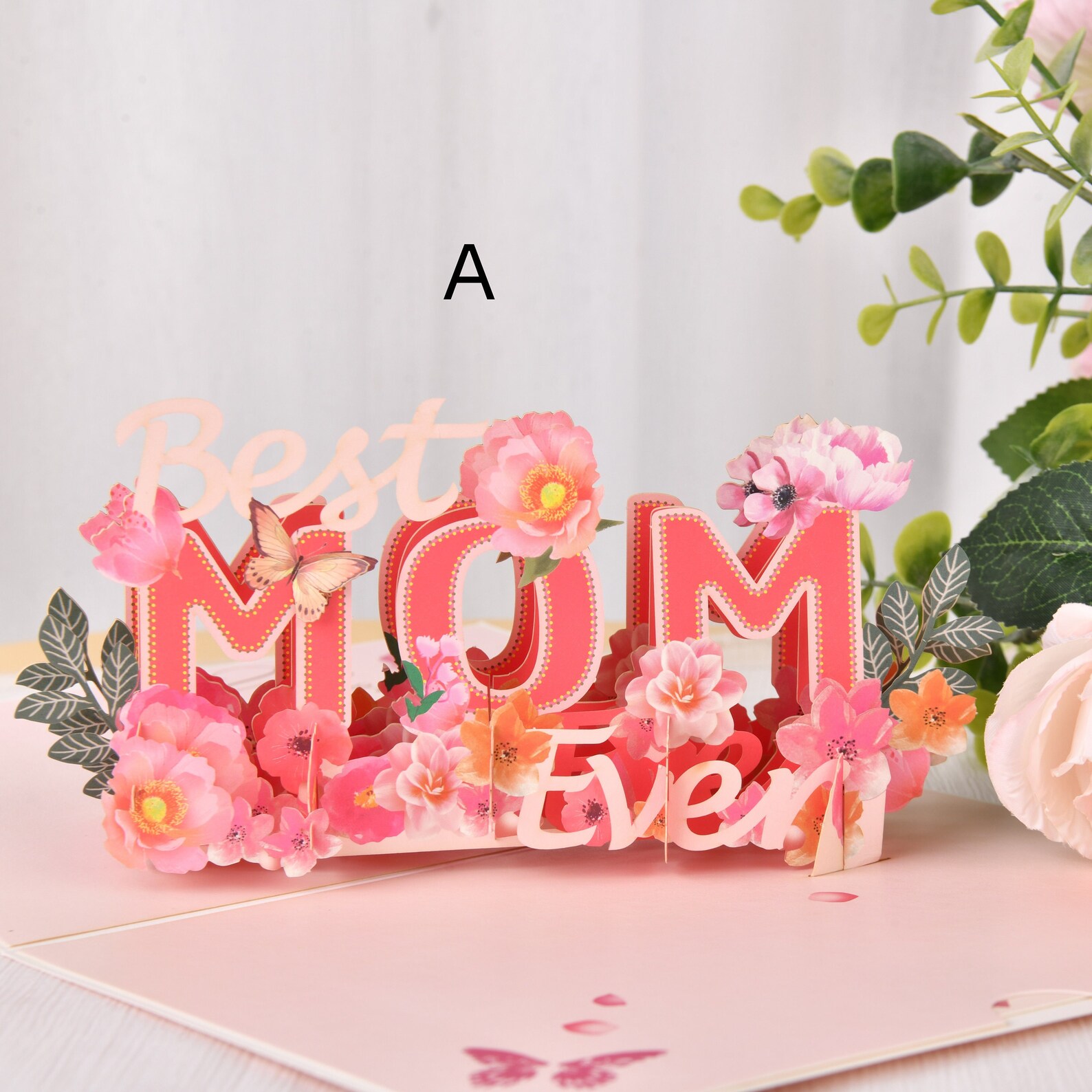 Personalized 3D Flowers Pop up Card for Mom,best Mom Ever/flowers/thank ...