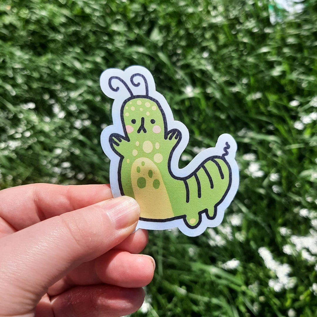 Caterpillar Sticker for Laptop, Worm Sticker for Notebook, Plant Mom ...