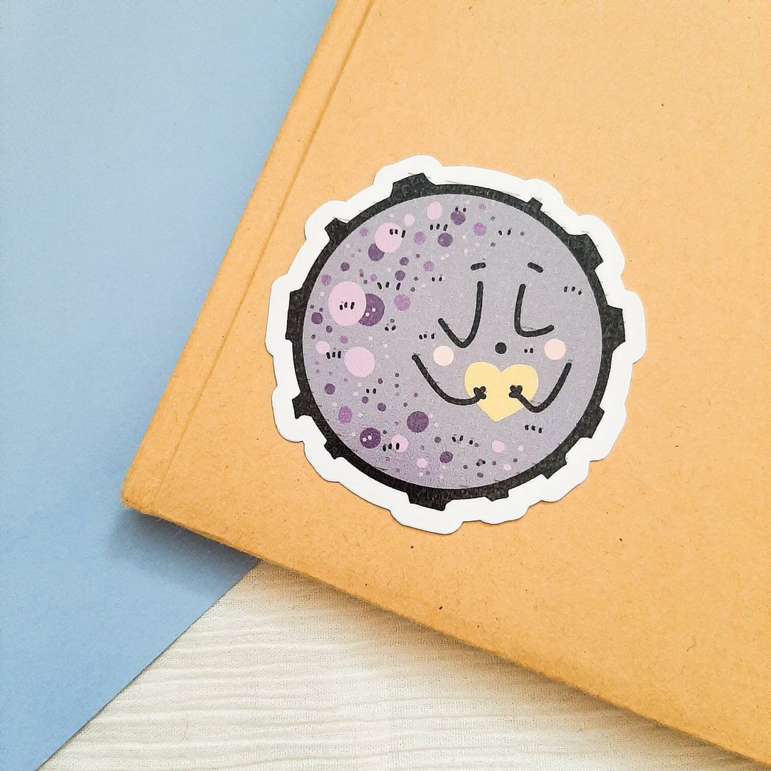 Moon Sticker for Laptop, Planet Sticker for Notebook, Space Gift for ...