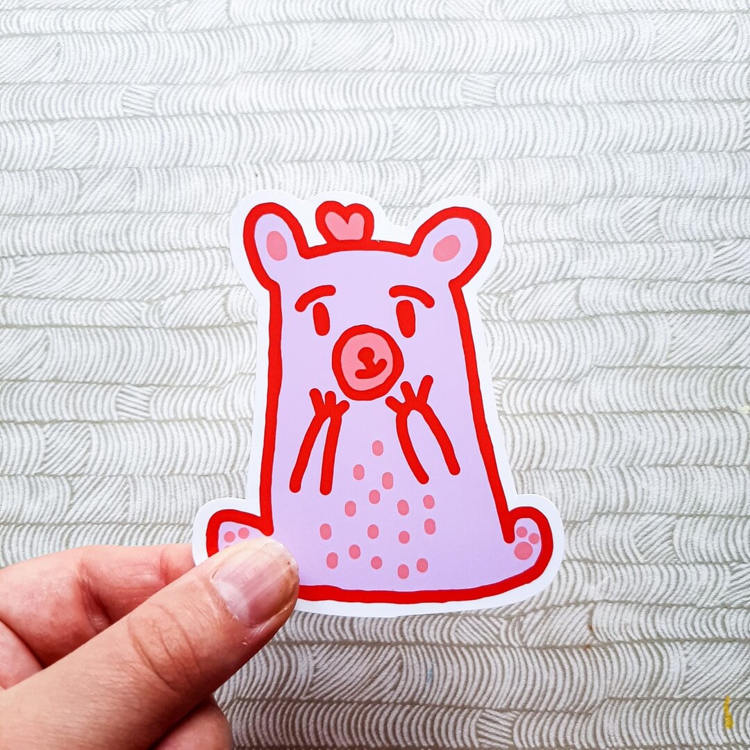 Cute Bear Sticker for Laptop, Bear Gifts for Girls, Animal Stickers for ...
