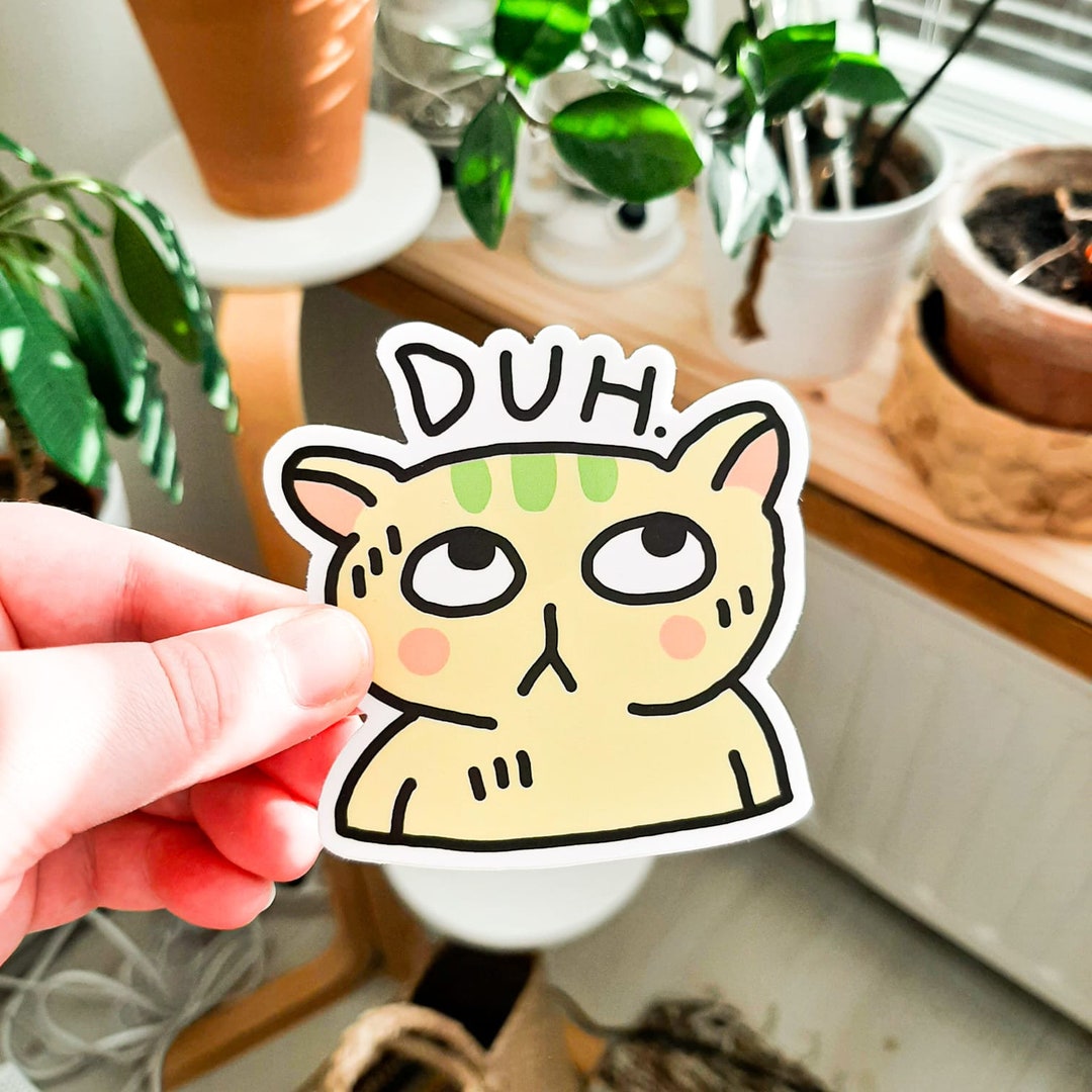 Unhinged Stickers for Laptop, Grumpy Cat Sticker, Silly Stickers for ...