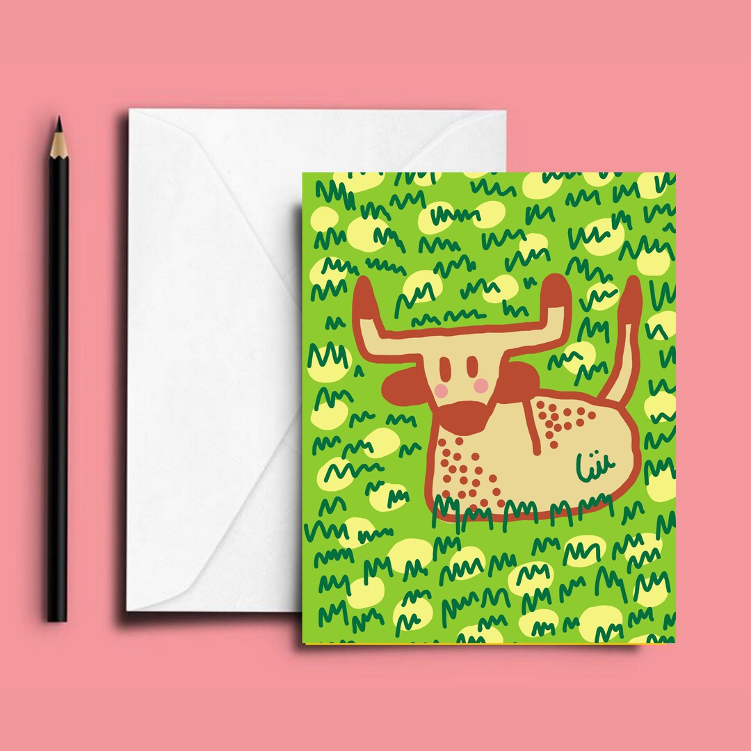 Cow Greeting Cards, Cow Gifts for Women, Cow Birthday Card ...