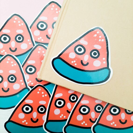 Watermelon Sticker Kawaii Fruit Stickers Food Stickers for - Etsy
