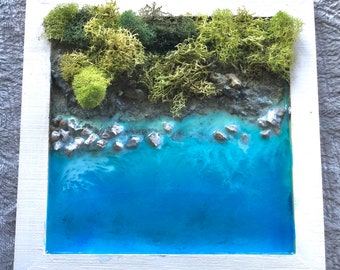 Resin Beach Diorama Framed Wall Art Decor - Etsy