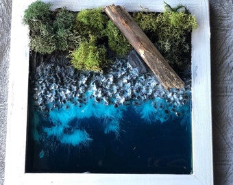 Resin Beach Diorama Framed Wall Art Decor - Etsy