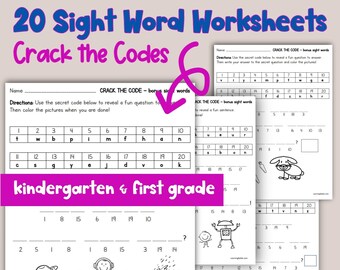 First Grade Sight Words - Etsy