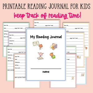 Printable Reading Journal for Kids - Kids Reading Journal - Kids ...