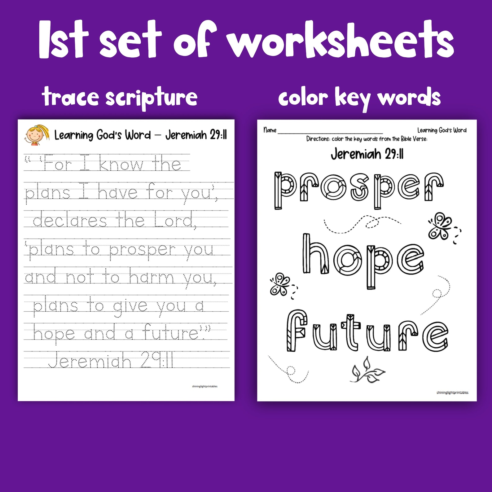 Bible Verse Tracing for Kids - Christian Worksheets for Kids ...