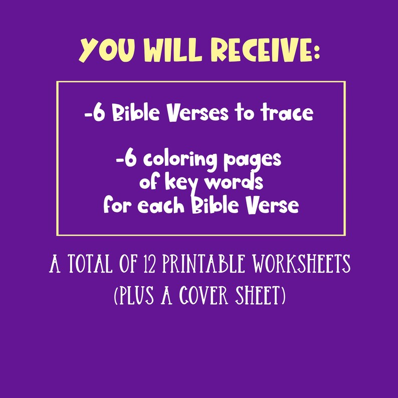 Bible Verse Tracing for Kids Christian Worksheets for Kids - Etsy Australia