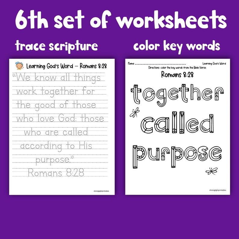 Bible Verse Tracing for Kids - Christian Worksheets for Kids ...