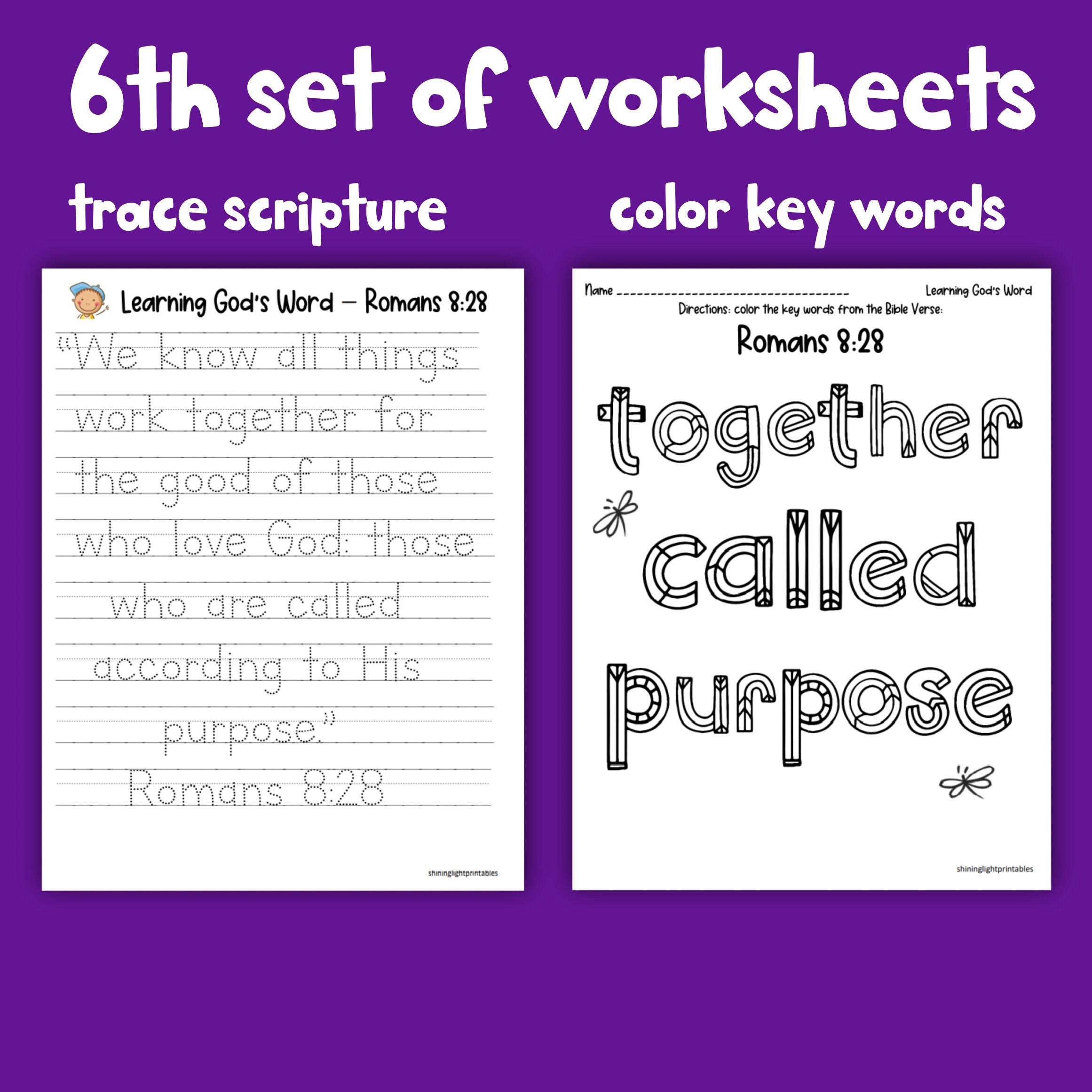 Bible Verse Tracing for Kids - Christian Worksheets for Kids ...