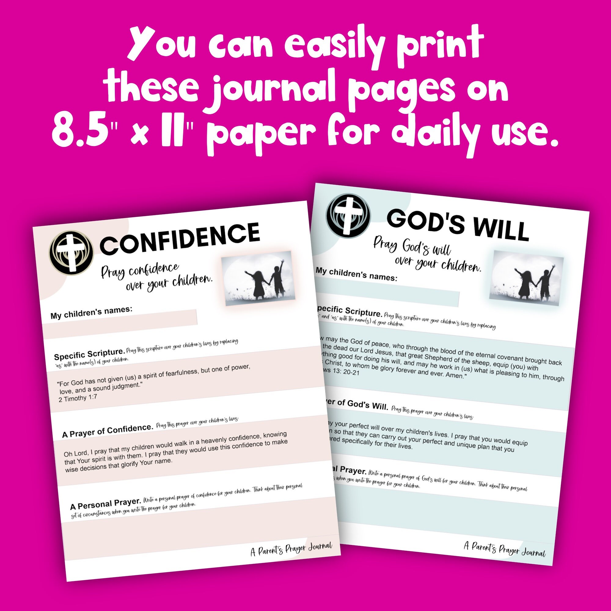 Parent's Printable Prayer Journal - Daily Prayer Journal for Parents ...