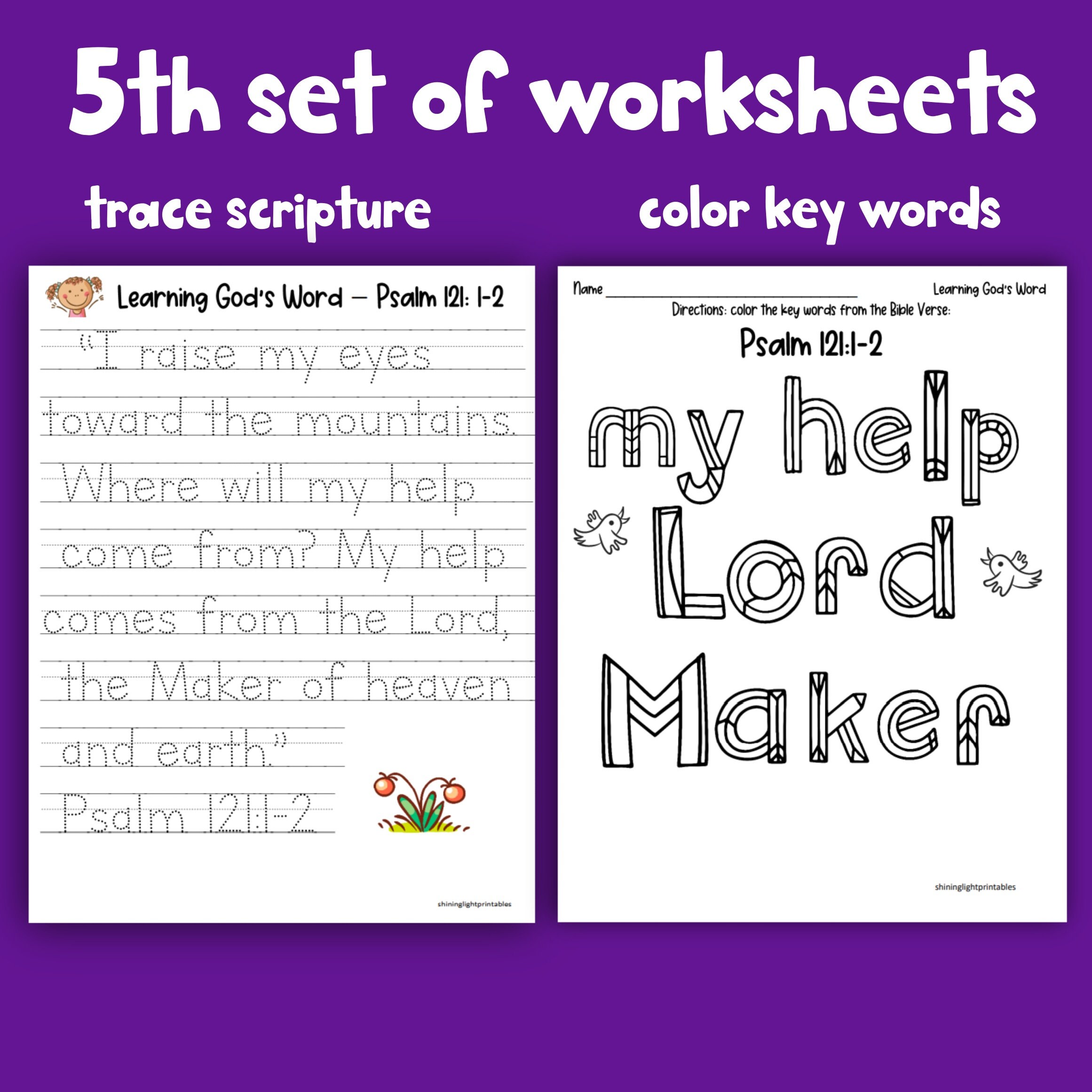 Bible Verse Tracing for Kids - Christian Worksheets for Kids ...