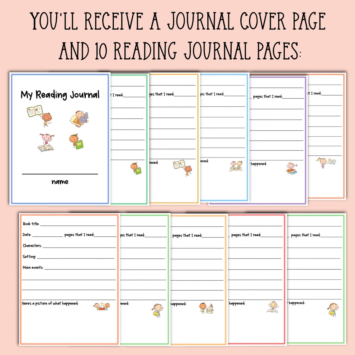 Printable Reading Journal for Kids - Kids Reading Journal - Kids ...